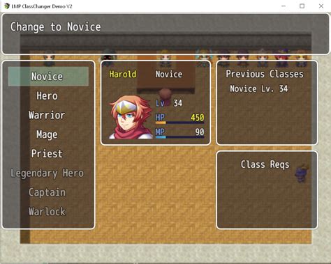 MV Class Changer V Updated RPG Maker Forums