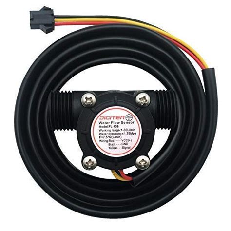 Digiten G12 Water Flow Sensor With 12m39ft Cable Food Grade Hall