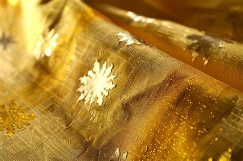 Close Up Of A Patterned Fabric With Intricate Details Premium Ai