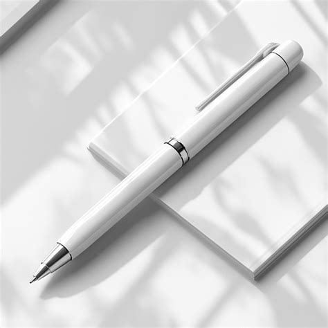 craft a sleek 3d composition featuring a minimalist pen and notebook on