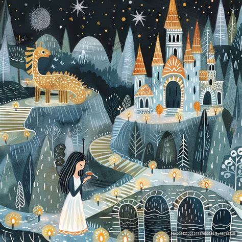 Ai创作图童话风插画 梦幻儿插插画 奇幻爱丽斯仙境插画 魔法森林插画 蓝色系冷淡风童话卡通 童话世界插画 幻想梦境插画 欧风儿童插画 插画城堡 梦幻夜景插画 梦幻女孩插画 梦幻儿童插画 绘本风