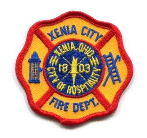 Xenia City Fire Department Patch Ohio Oh