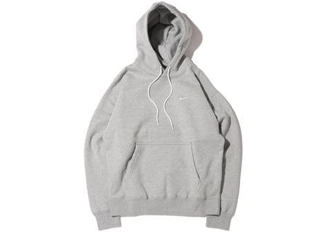 Nikelab Solo Swoosh Fleece Hoodie Asia Sizing Dark Grey Heather Mens