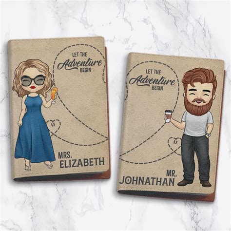 Let The Adventure Begin Personalized Passport Cover Passport Holder