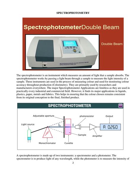 Solution Simple Pwani University Notesspectrophotometry Studypool