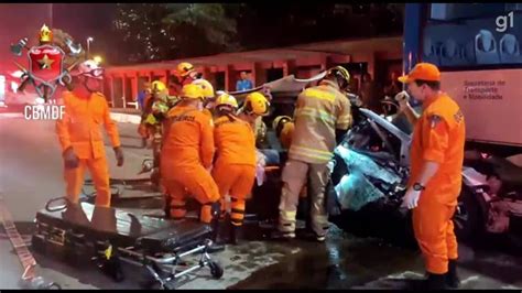 Motorista Morre Após Bater Carro Na Traseira De ônibus Na Eptg No Df