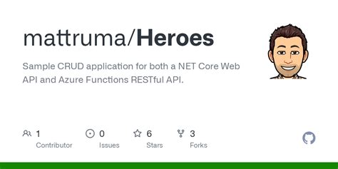 GitHub Mattruma Heroes Sample CRUD Application For Both A NET Core Web API And Azure
