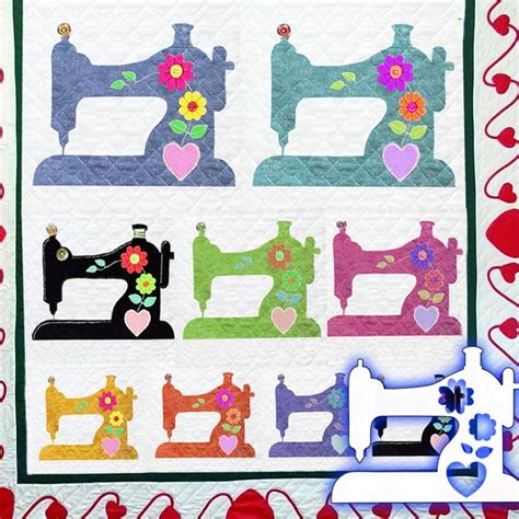 Cute Sewing Machine Template Set Etsy