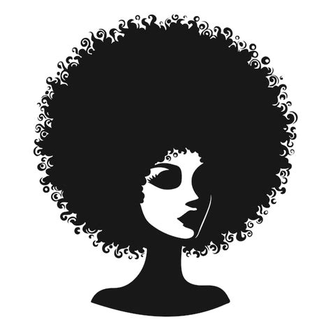 Silhouette Afro Girl Collection Of Black Woman Face With Stylized