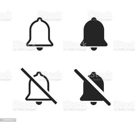 벨 웹 아이콘 세트입니다 벨 경고 기호입니다 알림 알람 엉망 기호 개념 웹 로고 Ui 디자인 초인종 일러스트 벡터 플랫 Brand Name Online Messaging
