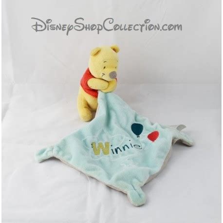 Doudou mouchoir Winnie l ourson DISNEY NICOTOY ballon étoile bleu