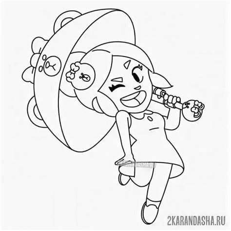 Раскраска Пайпер Из Brawl Stars 70 фото и картинок распечатать бесплатно