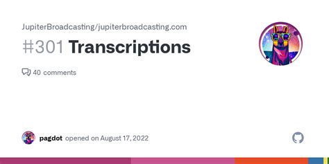 Transcriptions · Issue 301 · Jupiterbroadcastingjupiterbroadcasting