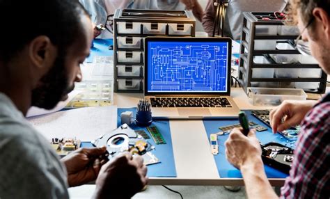 Premium Photo Computer Laptop Showing Electronic Circuit Pattern