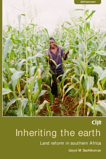 Pdf Land Reform In Southern Africa