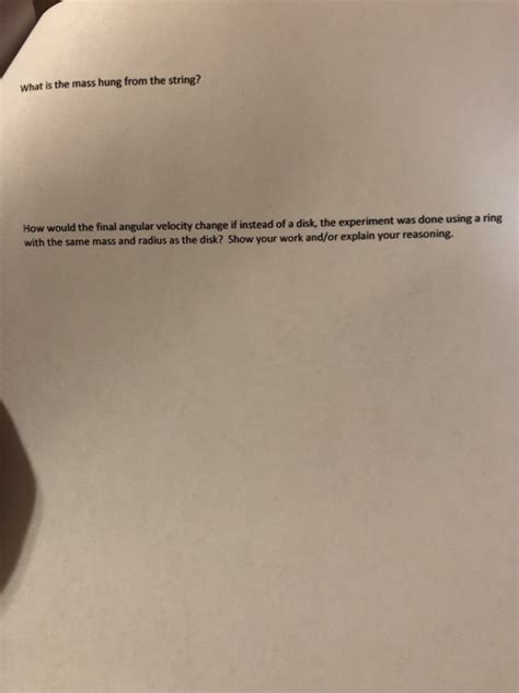 Solved Name PHYS Lab Homework Rotational Dynamics This Chegg