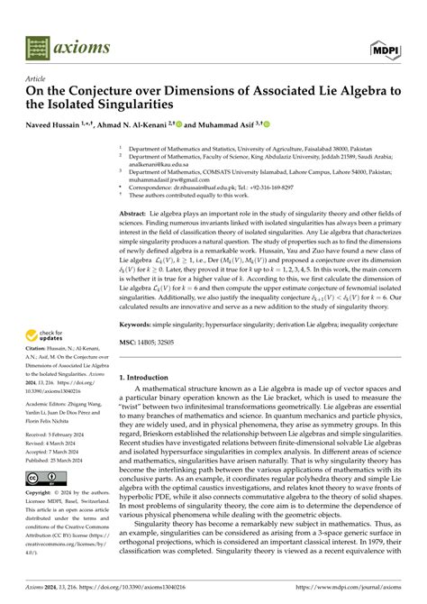 Pdf Axioms 13 00216