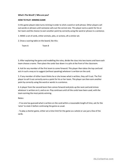 Carnival Miming Game English Esl Worksheets Pdf And Doc