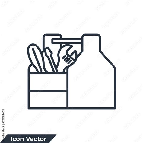 Toolbox Icon Logo Vector Illustration Tool Box Symbol Template For