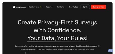 Blocksurvey Ai Powered Privacy First Survey Platform