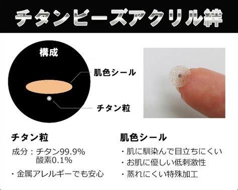 【楽天市場】肌色シール《お試し100粒》【耳つぼシール チタンビーズアクリル絆 チタン粒】【安心の国内産】肌色で目立ちにくい♪正規マグレイン