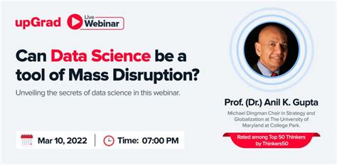 Upgrad On Linkedin Datascience Upgrad Webinar