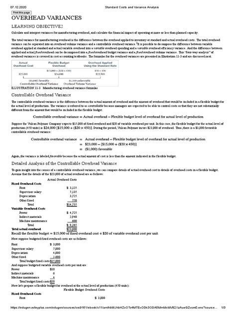Standard Costs And Variance Analysis Pdf Pdf Variance Cost Accounting