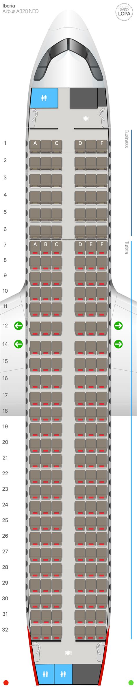 Ib Airbus A320 Neo Aerolopa Detailed Aircraft Seat Plans