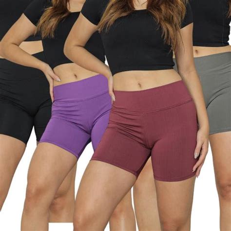 Kit Shorts Shortinho Suplex Empina Bumbum Colado Academia Diversas Marcas Short Feminino