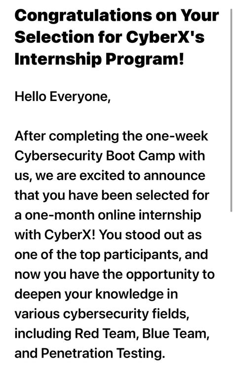 🌟 Excited To Announce My Cyberx Internship 🌟 Im Honored To Be