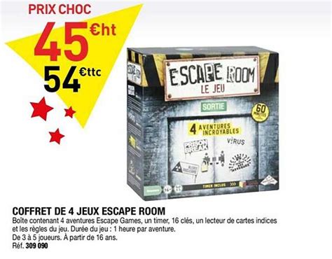 Promo Coffret De Jeux Escape Room Chez Hyperburo ICatalogue Fr