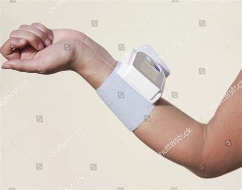 Forearm Woman Attached Blood Pressure Monitor Editorial Stock Photo Stock Image Shutterstock