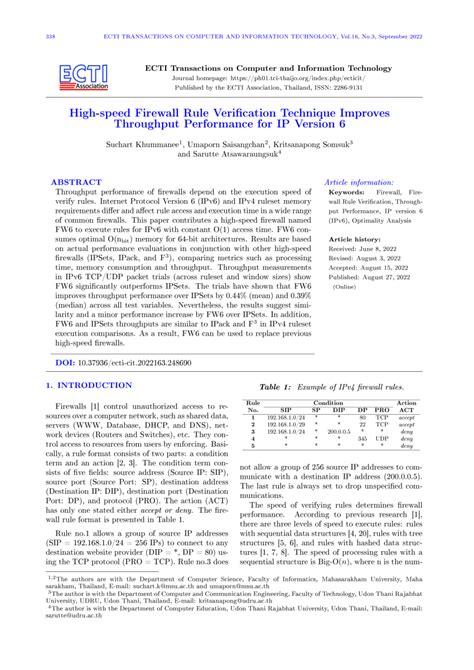 Pdf High Speed Firewall Rule Verification Technique Improves
