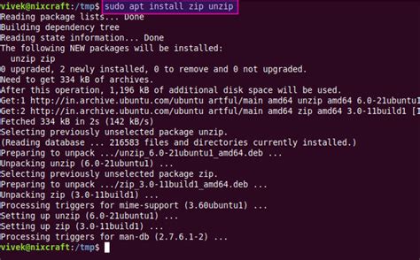How To Zip A Folder In Ubuntu Linux Debian Linux Nixcraft