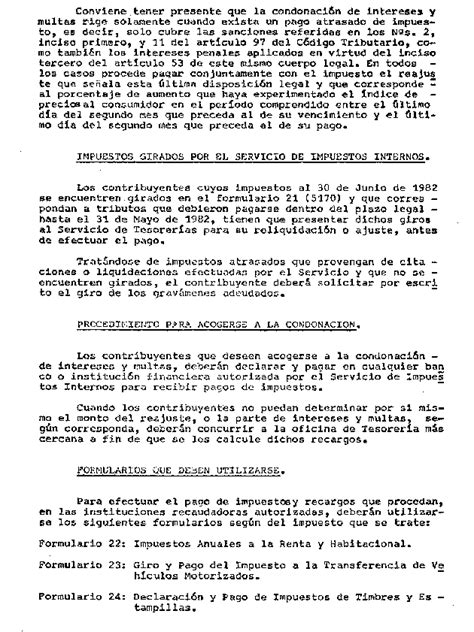 Circular Nº31 del 25 de Junio de 1982