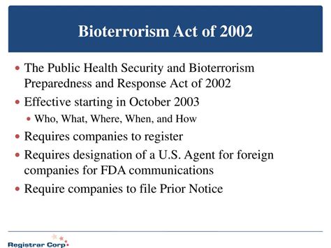 Ppt Fda Regulatory Requirements And The Food Safety Modernization Act Powerpoint Presentation