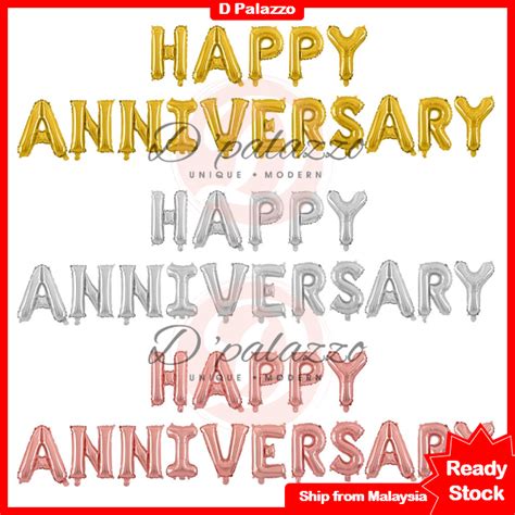 Happy Anniversary Balloon Party Deco Foil Balloon Happy Anniversary