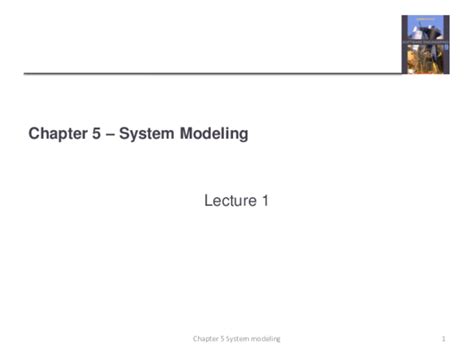 Pdf Chapter 5 System Modeling Lecture 1 1 Chapter 5 System Modeling