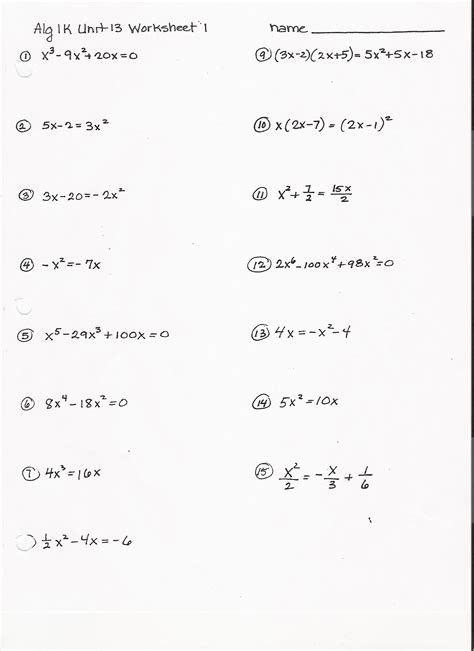 Factoring 4 Term Polynomials By Grouping Worksheet