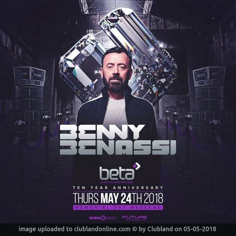 Benny Benassi Beta Benny Benassi Ten Year Anniversary Dance Music
