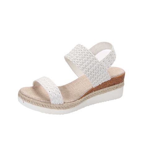 Lovskoo 2024 Women S Wedge Espadrille Sandals Summer Bohemian Shoes