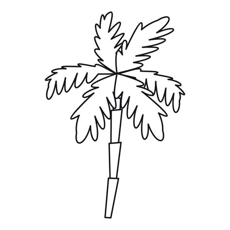 Palm Icon Outline Style Vector Art At Vecteezy