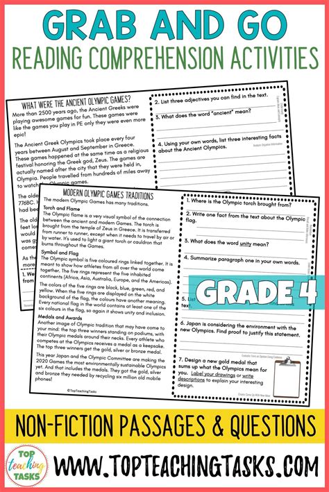 Visual Text Comprehension Worksheets