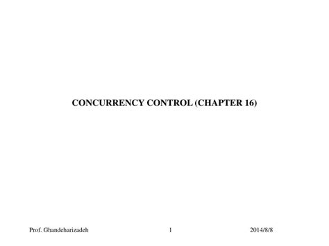 Ppt Concurrency Control In Database Systems Powerpoint Presentation