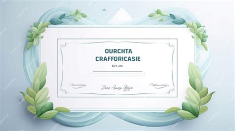 Premium Vector A Certificate Of A Craft Made By The Company That Was