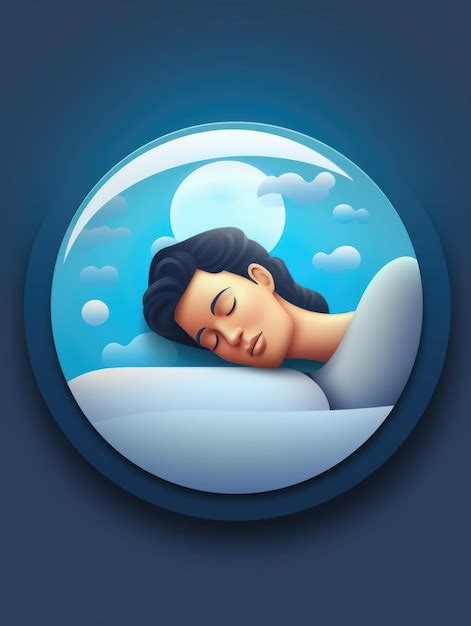 A Woman Is Sleeping In A Blue Bubble Premium Ai Generated Image