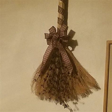 Rustic Broom Wall Decor With Bow