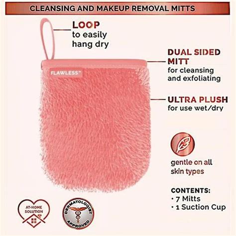 Vetiver 7 In 1 Facial Cleansing Mitt Set Facial Mitt Makeup Remover Set