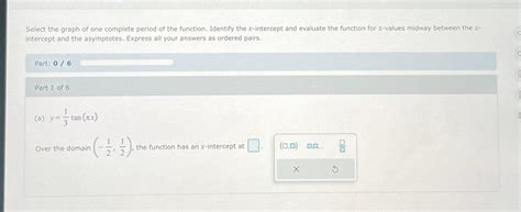 Solved Select The Graph Of One Complete Period Of The