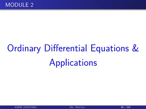 SOLUTION Ordinary Differential Equations Applications Studypool